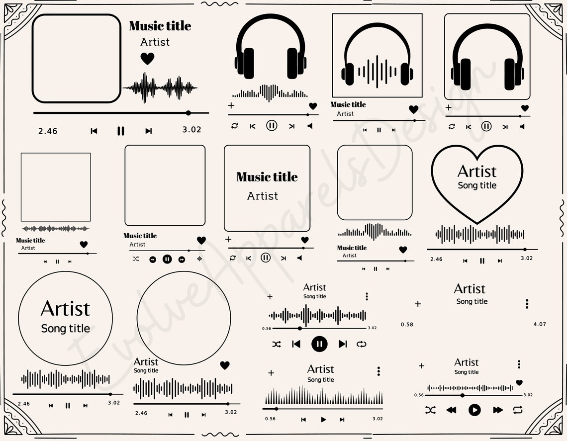 Music Player SVG Bundle, Audio Control, Play Buttons (cut File) - Etsy