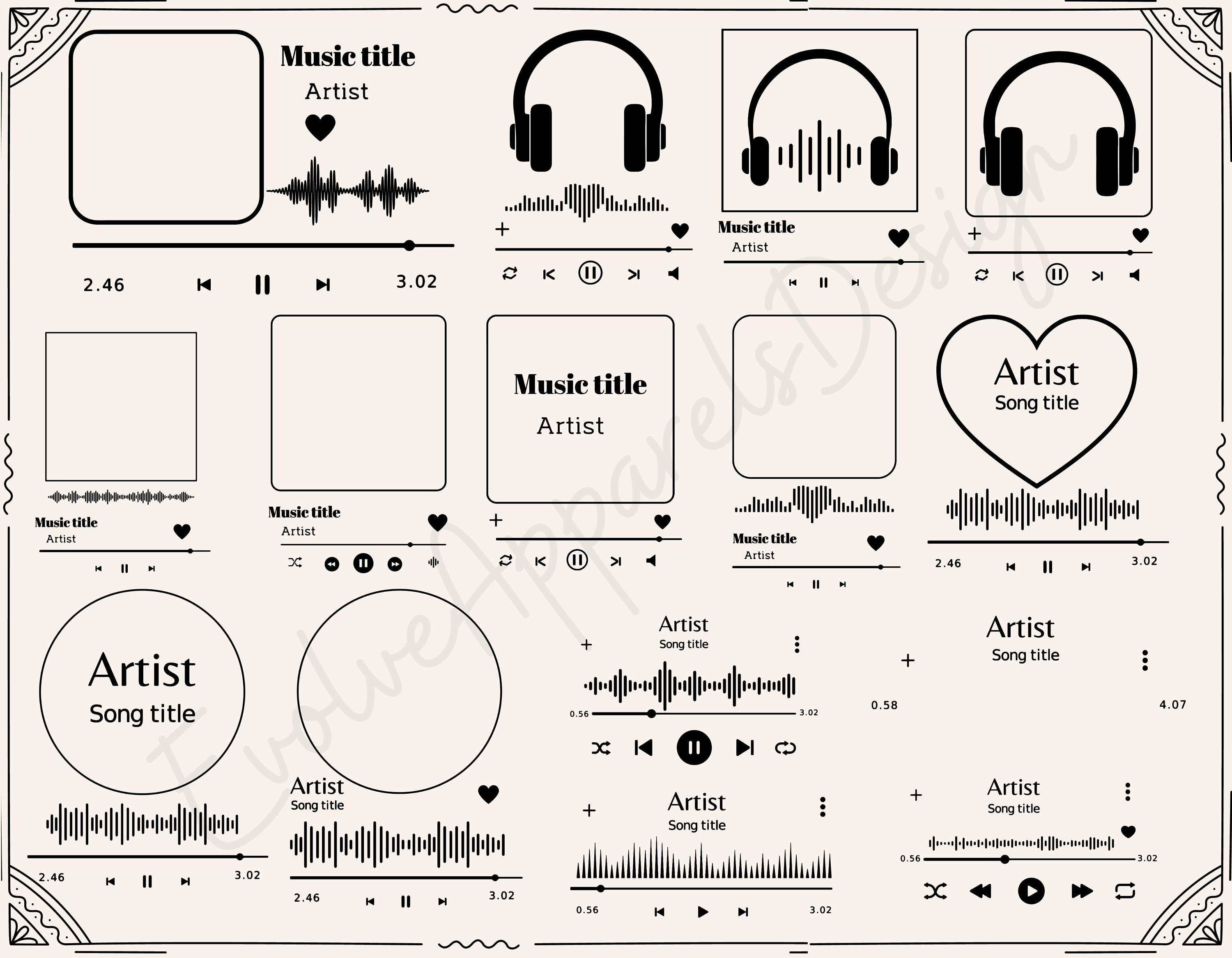 Music Player Svg Bundle,audio Control Svg,music Player Display,play ...