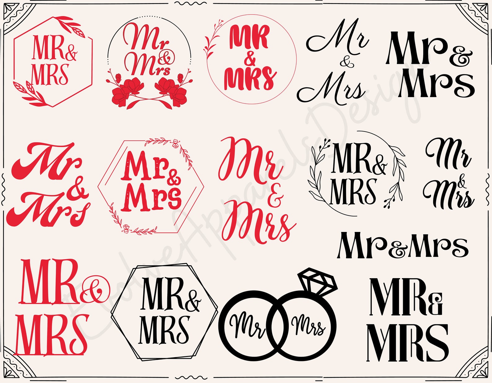 Mr and Mrs Svg ,mr and Mrs Svg Bundle, Mr and Mrs Png, Mr and Mrs Cake ...