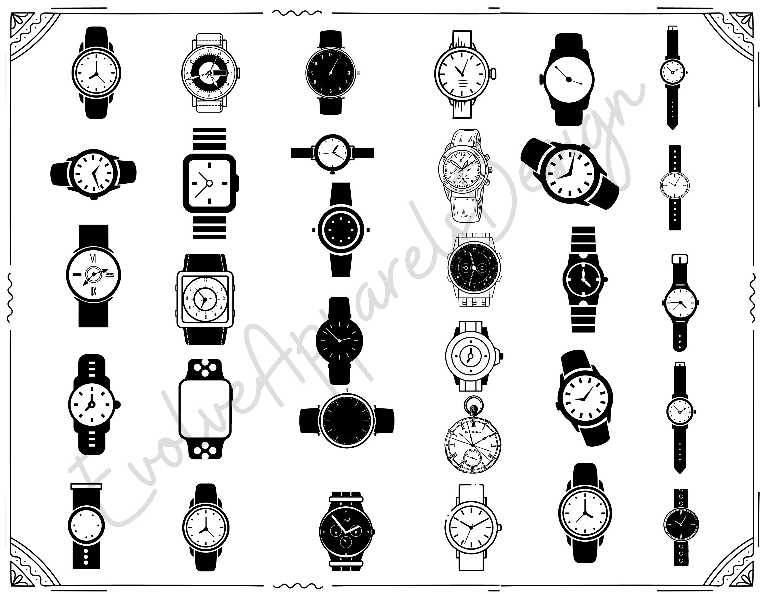 Hand Watch SVG, Hand Watch Silhouette, Watch Svg, Clock Svg, Time Svg ...