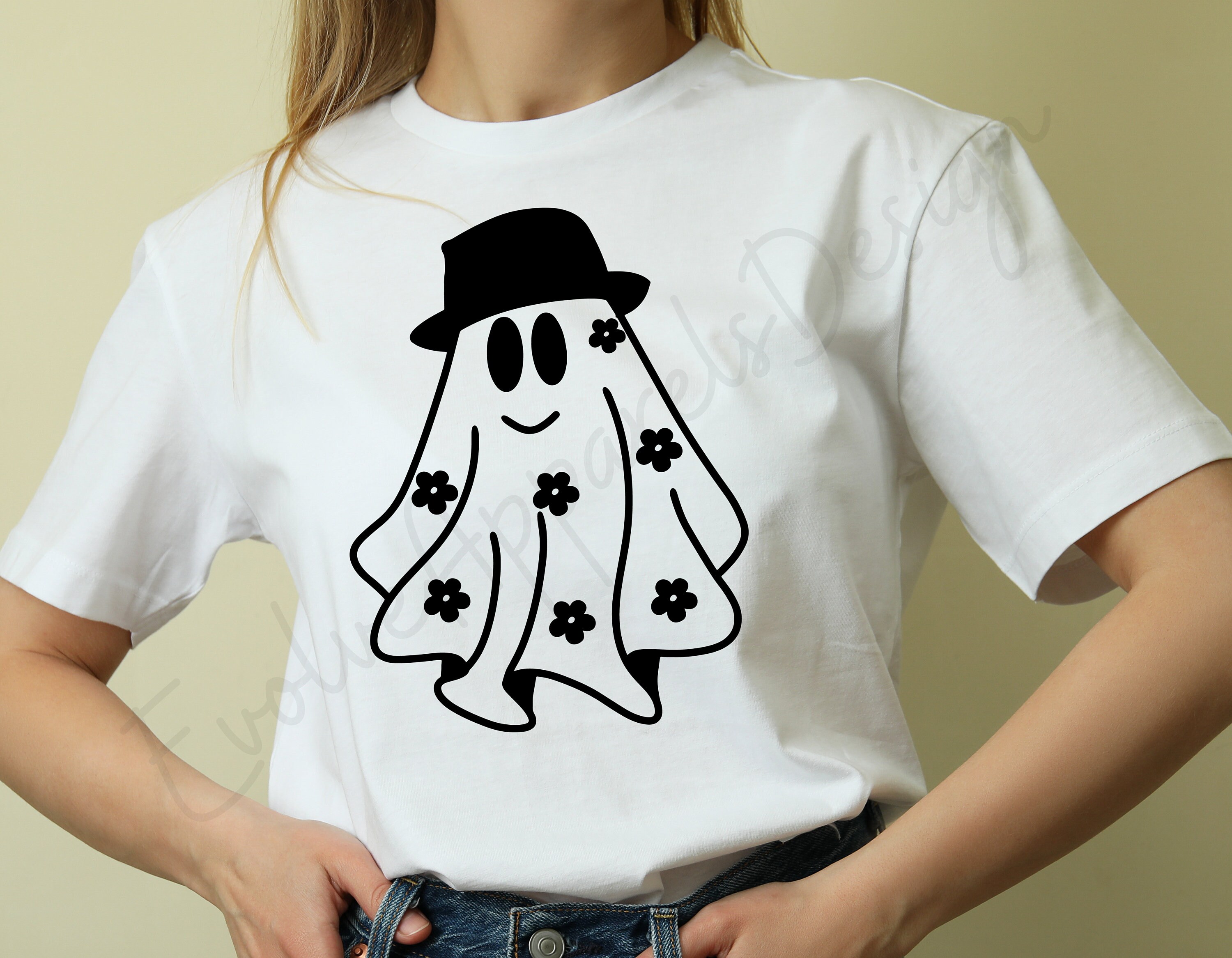 Daisy Ghost Svg, Cute Ghost Svg, Cute Floral Ghost Svg, Spooky Season ...