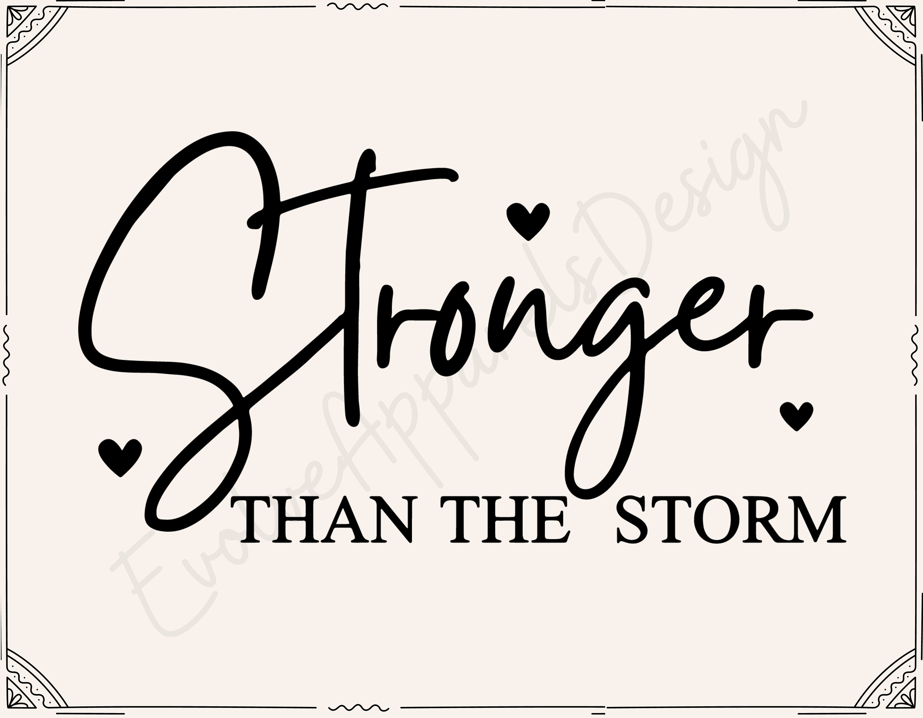 Stronger Than the Storm Svg, Positive Quote Svg, Inspirational Quotes ...