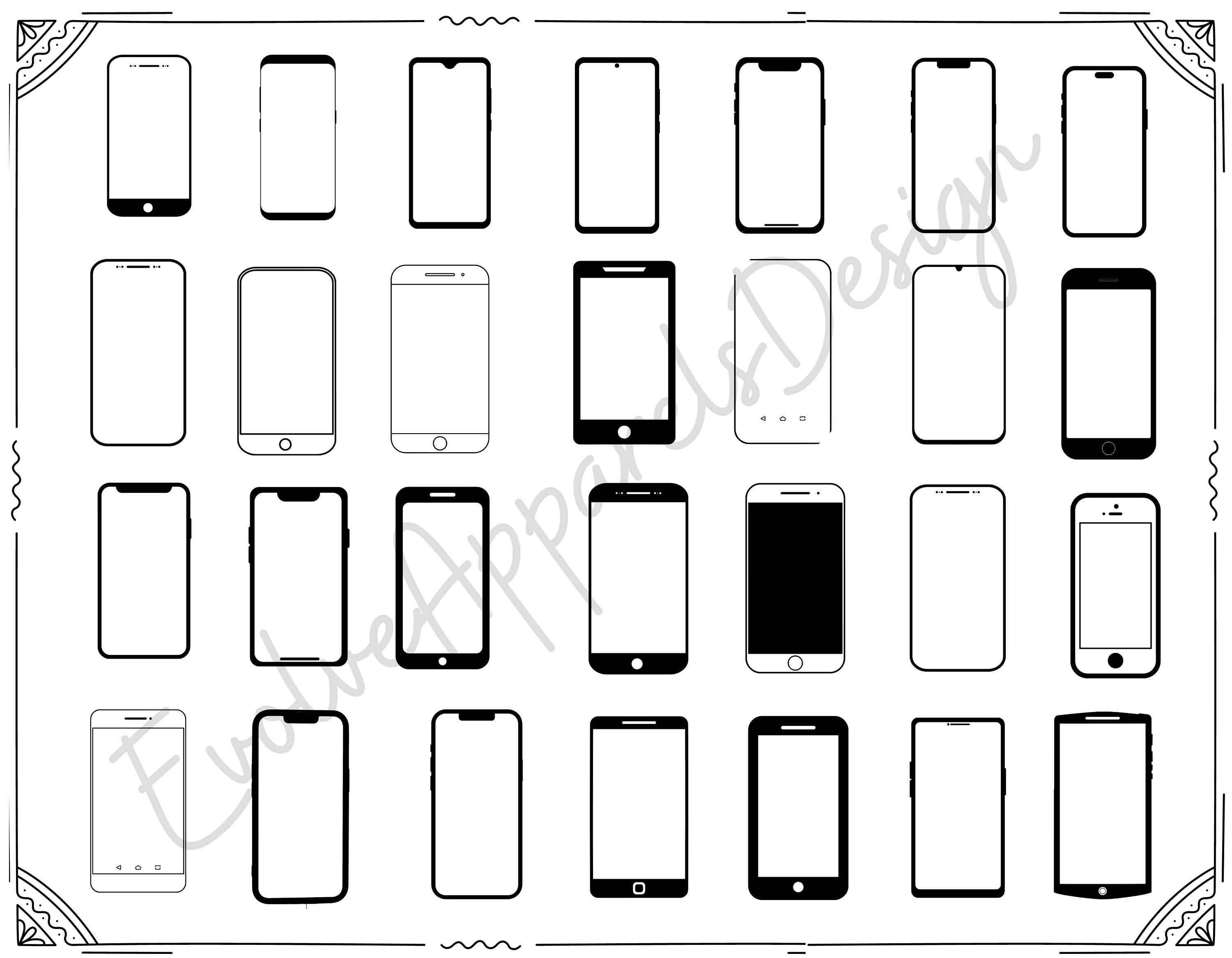 Smart Phone SVG Digital Download - Cell Phone SVG Instant Download ...