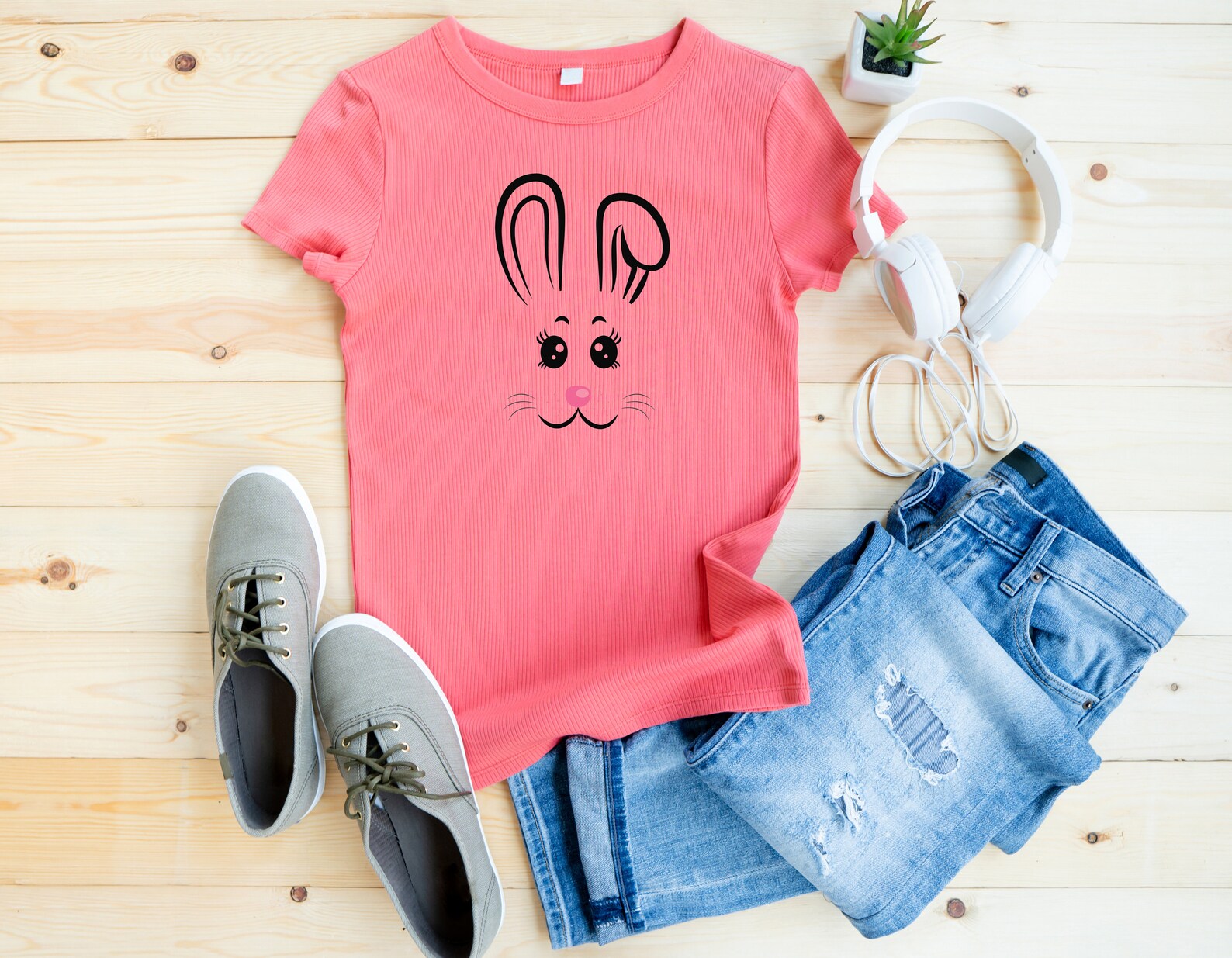 Bunny Face SVG, Easter SVG Cut Files, Woodland Rabbit Clip Art ...