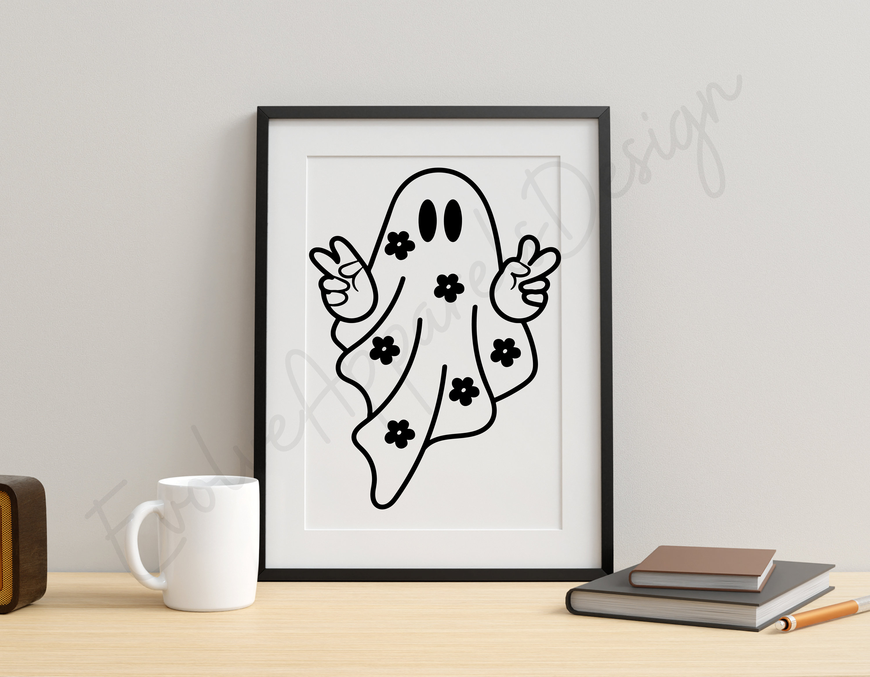 Daisy Ghost Svg, Cute Ghost Svg, Cute Floral Ghost Svg, Spooky Season ...