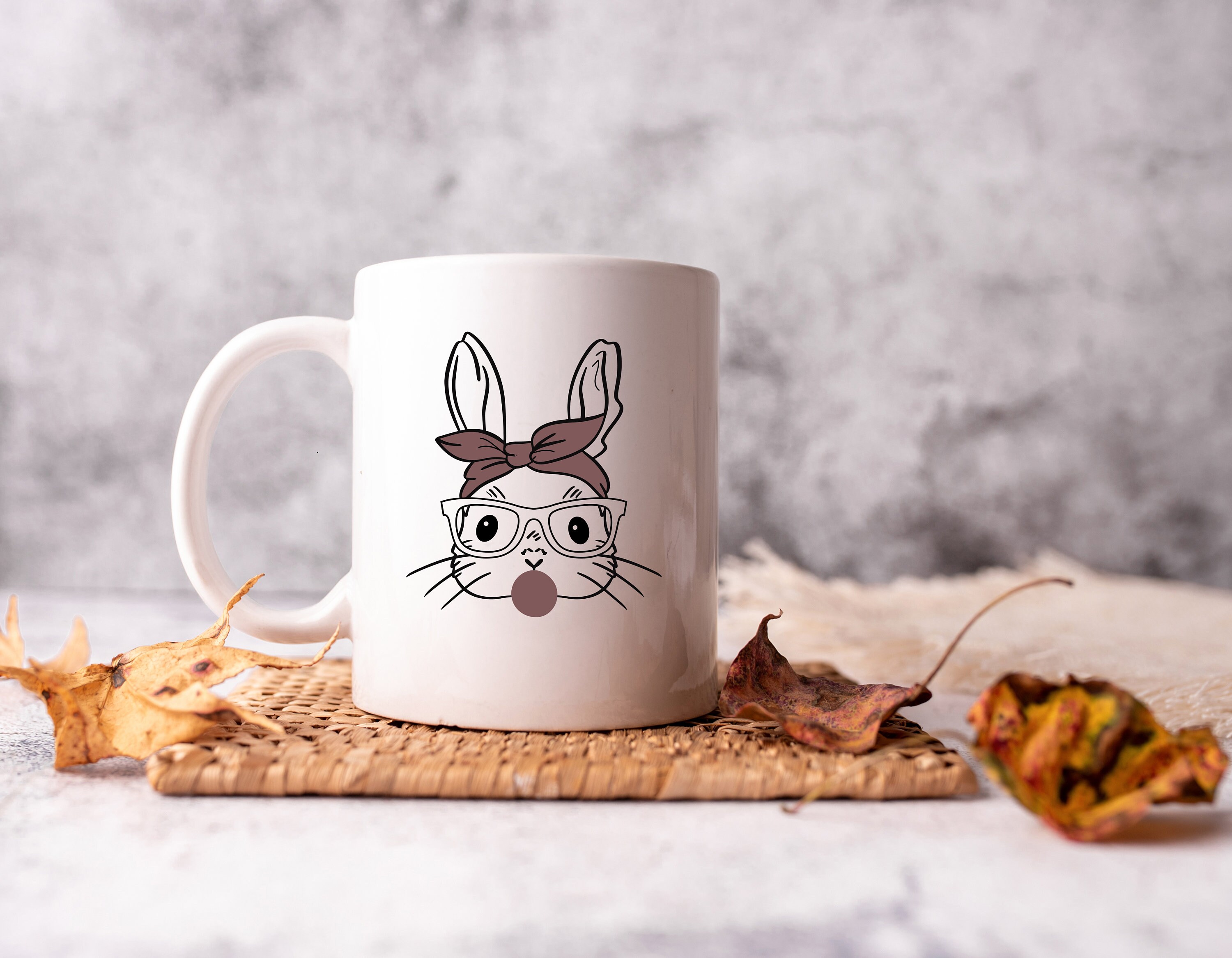 Bunny Face SVG, Easter SVG Cut Files, Woodland Rabbit Clip Art ...