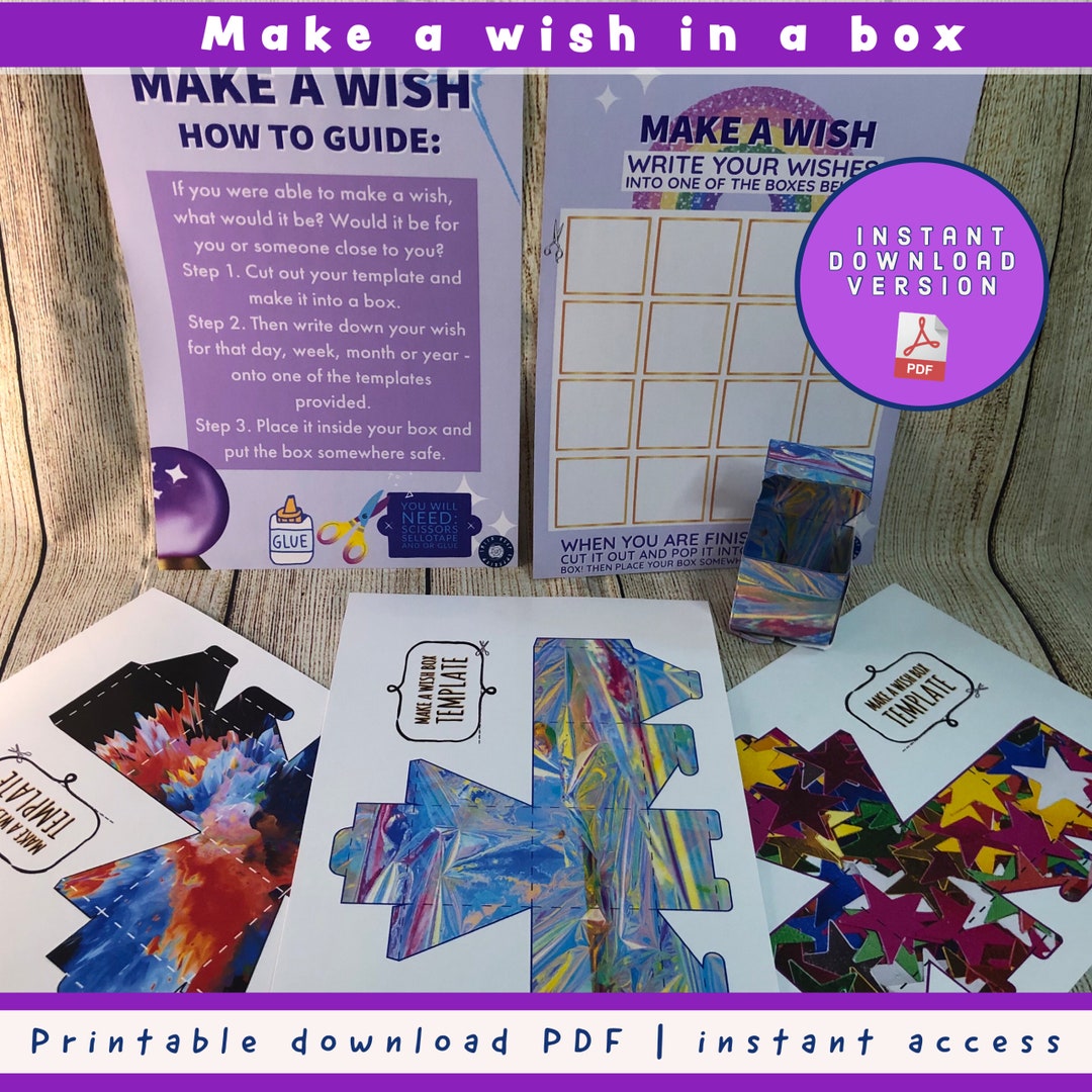 INSTANT DOWNLOAD Make a Wish in a Box Kit Affirmations for Children - Etsy