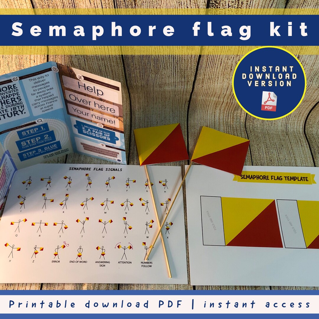 Instant Download Semaphore Flag Kit Hands-on Learning - Etsy
