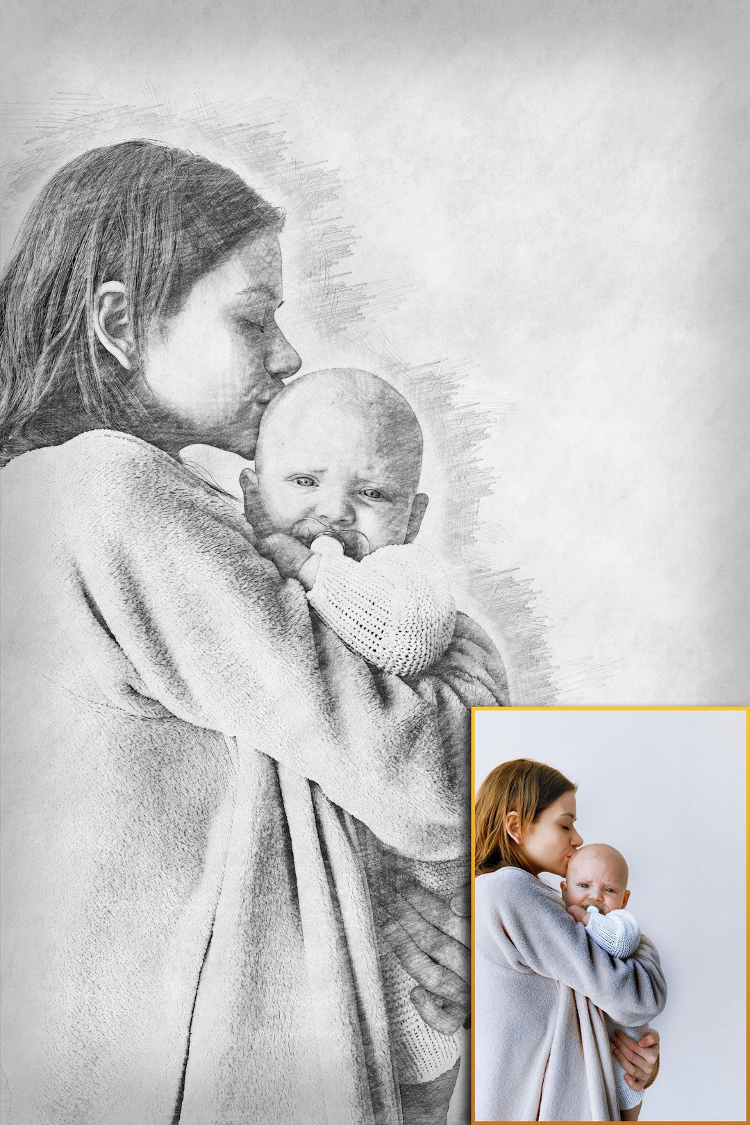 Custom Portrait Sketch From Photo Turn Your Photo Into Sketch ...