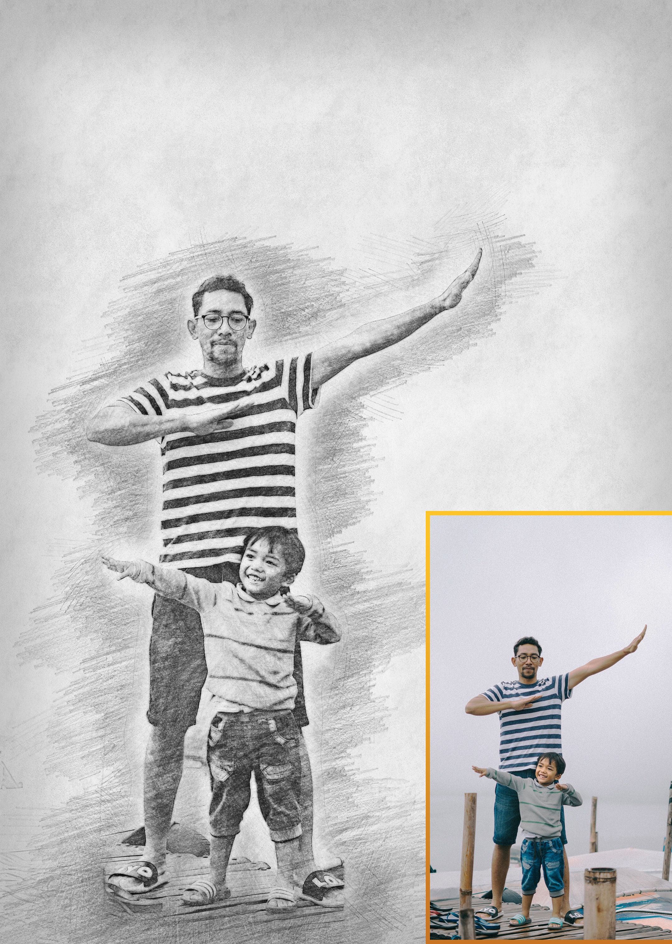 Custom Portrait Sketch From Photo Turn Your Photo Into Sketch ...