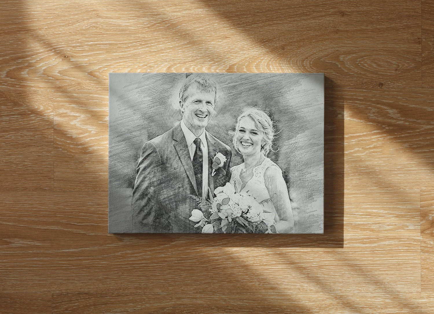 Pencil Family Portrait, Add Deceased Loved One to Photo,portrait From ...