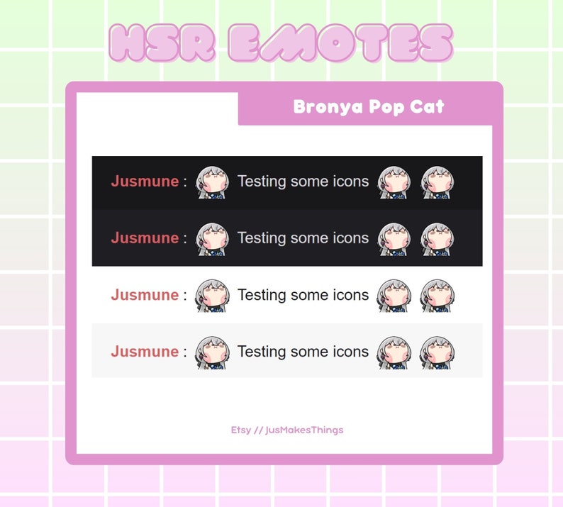 Animated Pop Cat Bronya From Honkai Star Rail Emote for Youtube Discord ...