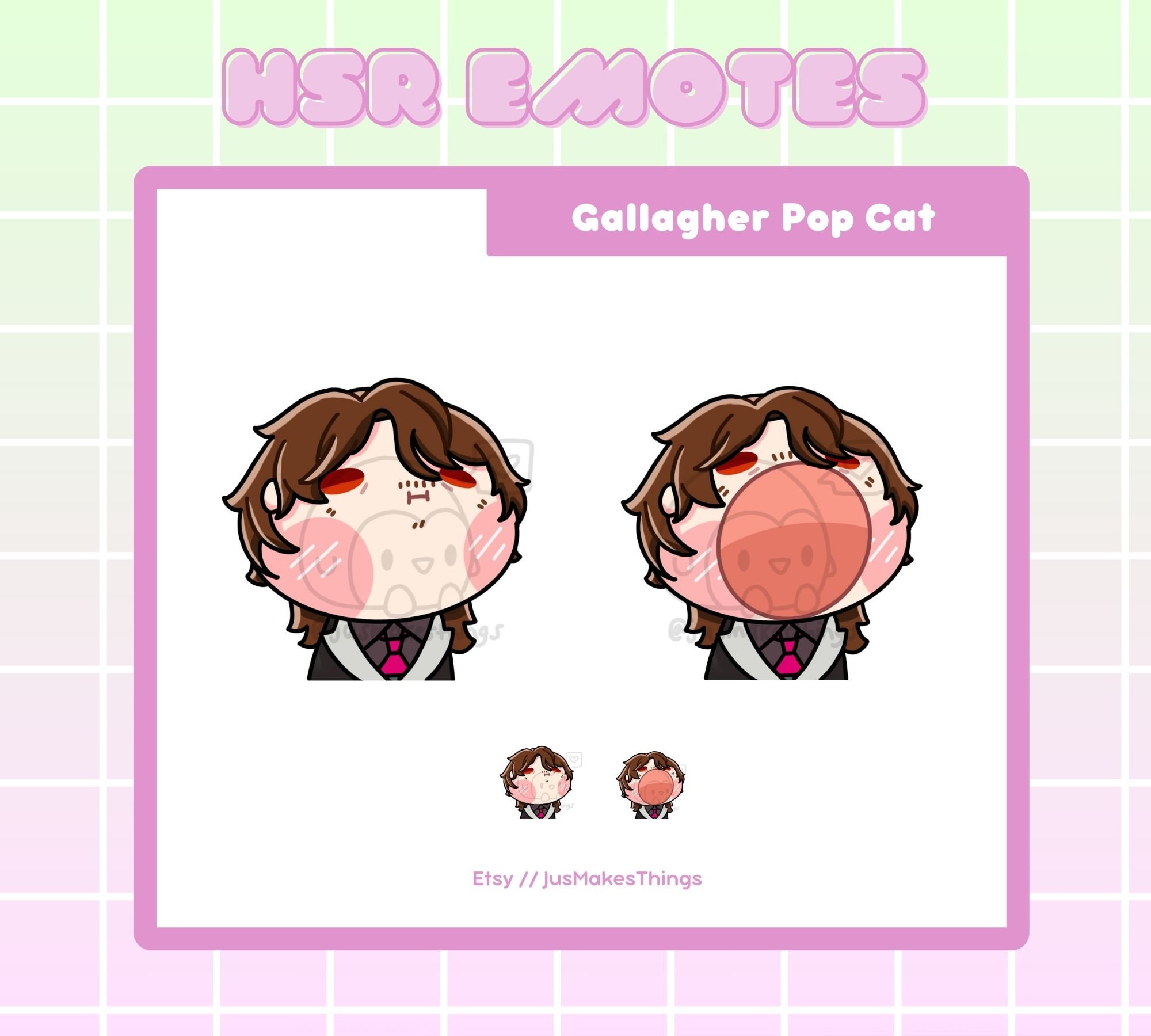 Animated Pop Cat Gallagher From Honkai Star Rail Emote for Youtube ...