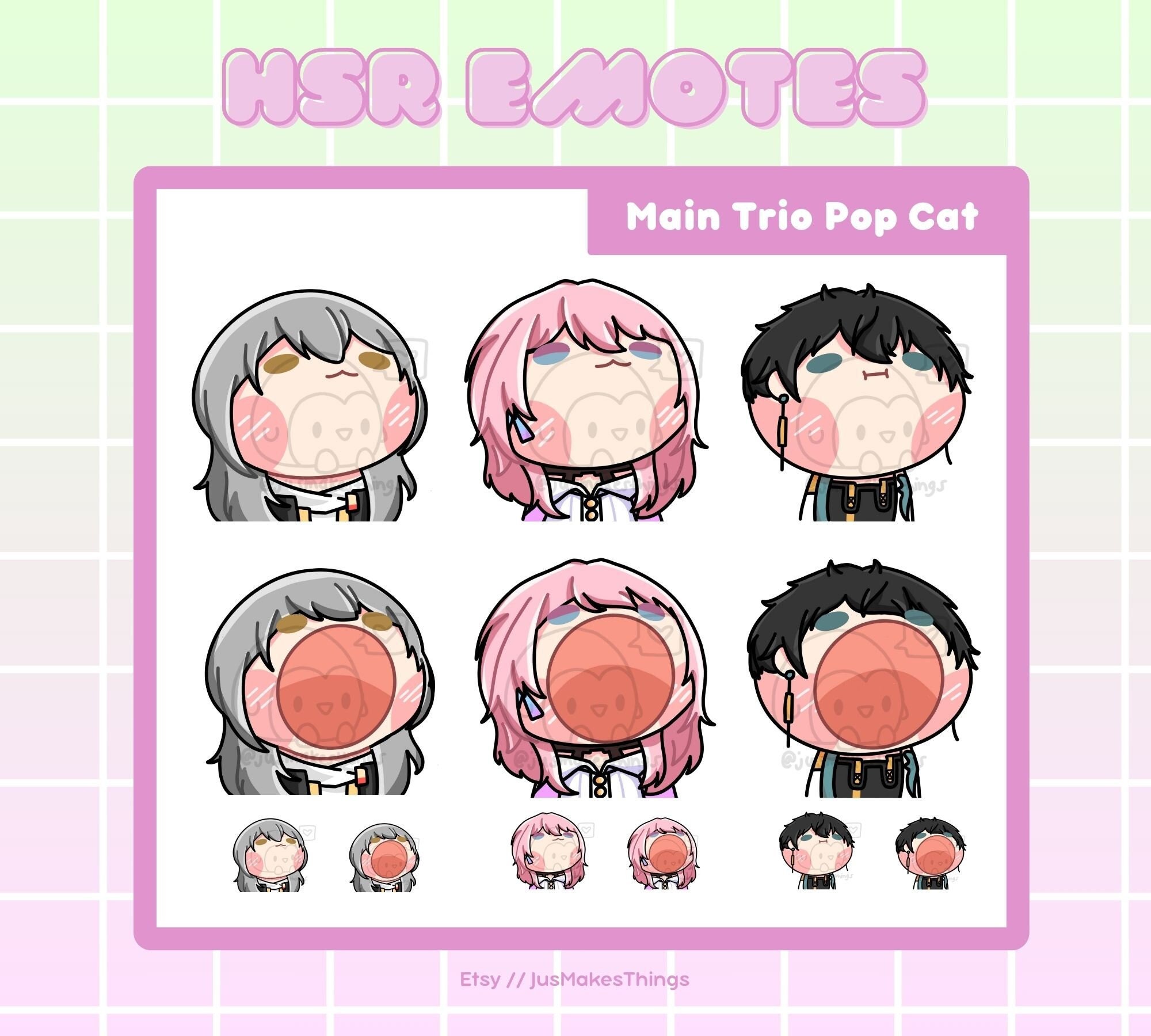 Animated Pop Cat March 7th Dan Heng Trailblazer MC From Honkai Star ...