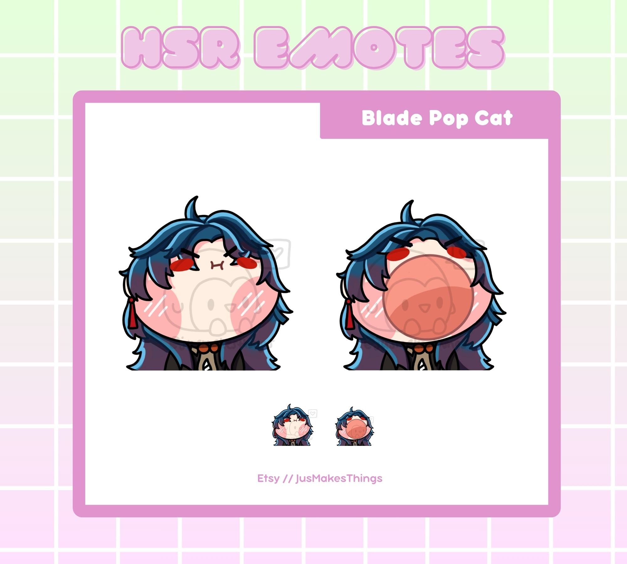 Animated Pop Cat Blade From Honkai Star Rail Emote for Youtube Discord ...
