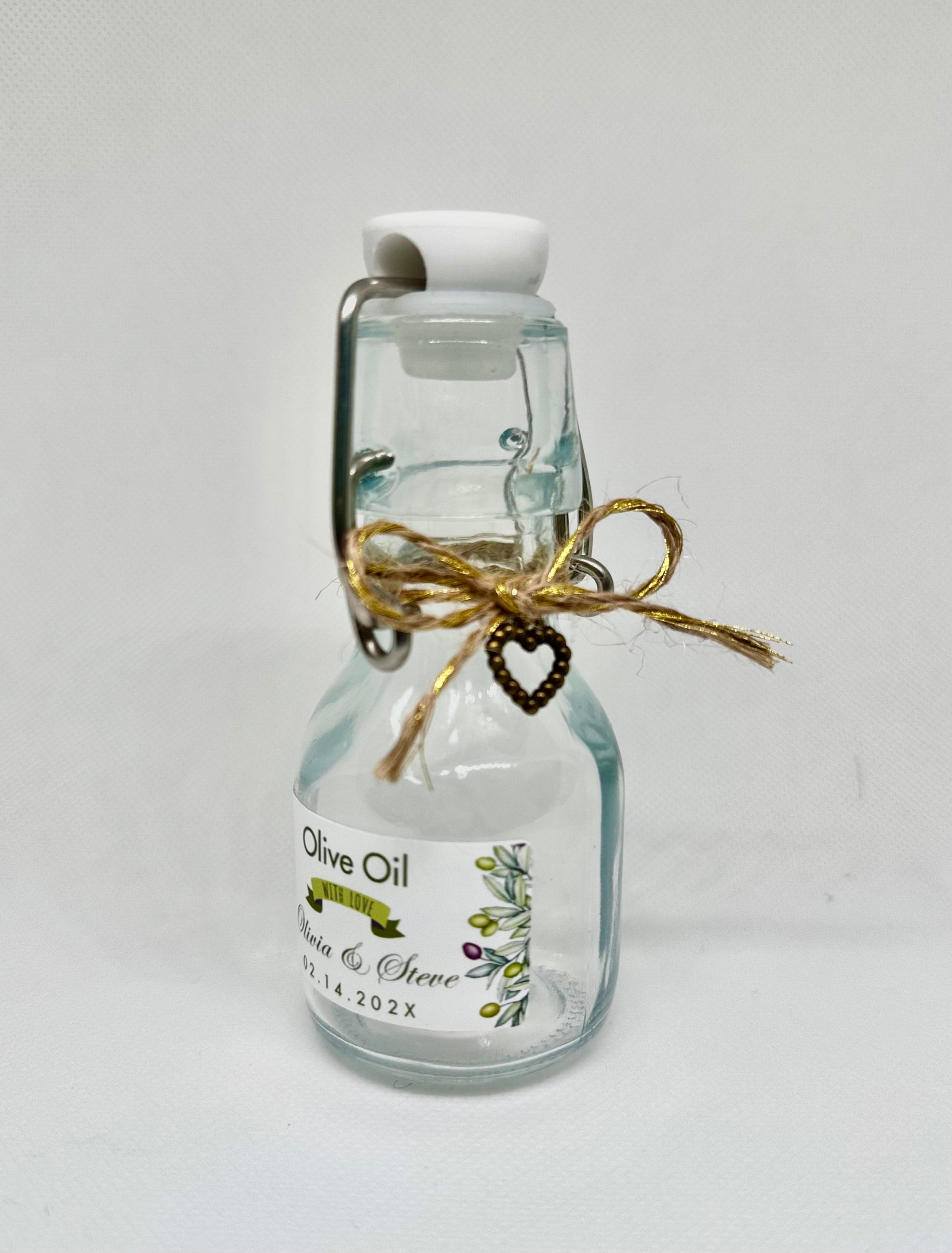 Fill Your Own Olive Oil Wedding Favors, Olive Oil 60 Ml Swing Lid Glass ...
