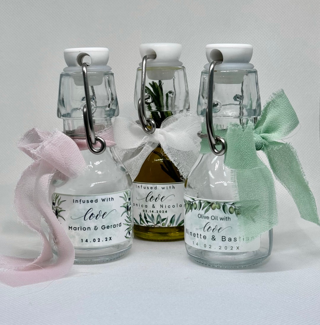 Olive Oil Wedding Favors, Fill Your Own Mini Bottles, Swing Lid Olive ...