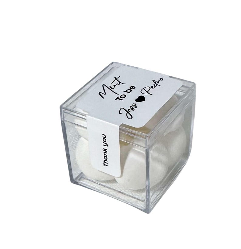 Acrylic Mint Box 3.3cm - 1.3in Clear Wedding Favour Boxes - Etsy Australia