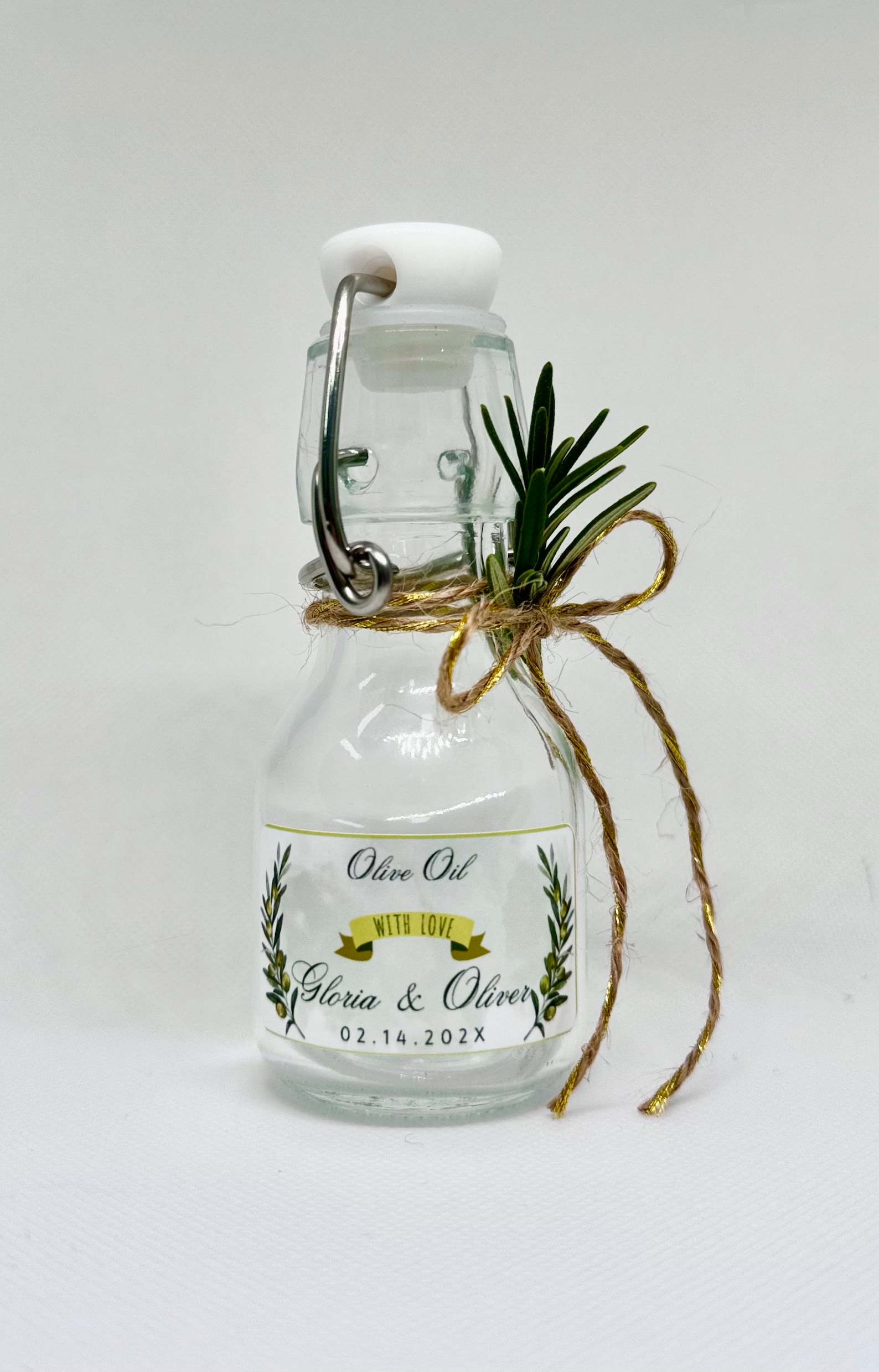 Fill Your Own Olive Oil Wedding Favors, Olive Oil 60 Ml Swing Lid Glass ...