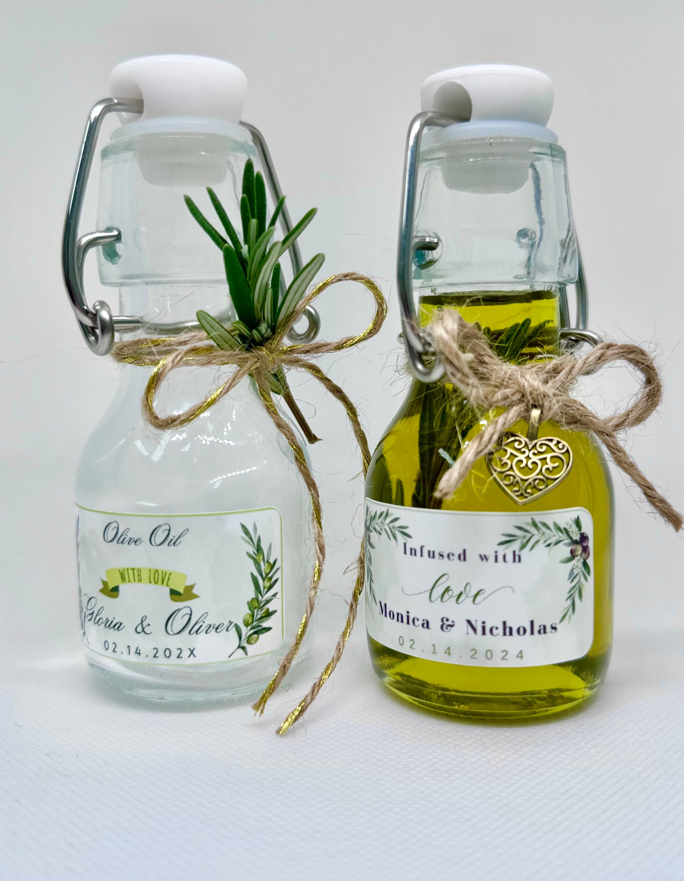 Fill Your Own Olive Oil Wedding Favors, Olive Oil 60 Ml Swing Lid Glass ...