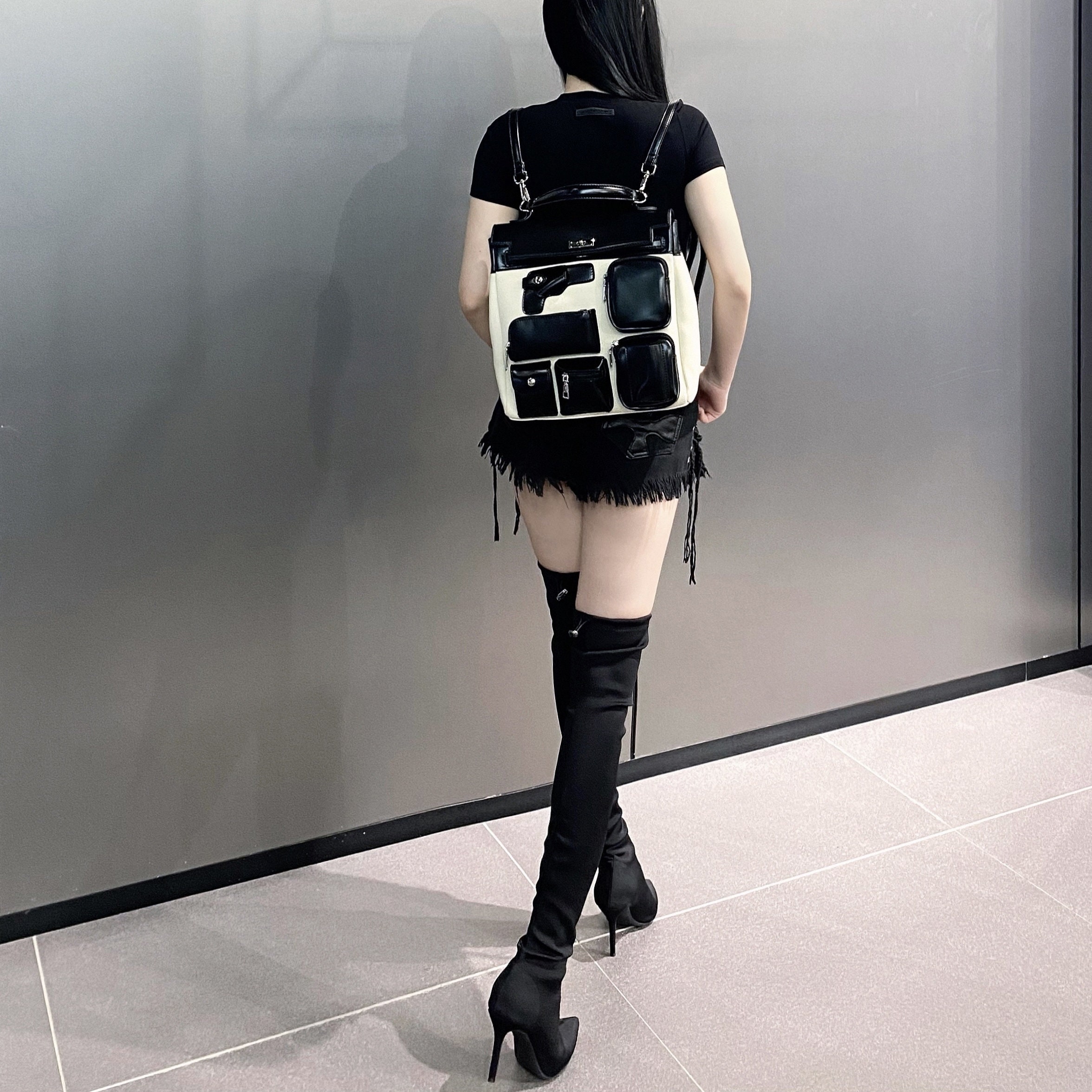 Punk Backpack, Unisex Cool Backpack, Leather Y2k Backpacks, Punk ...
