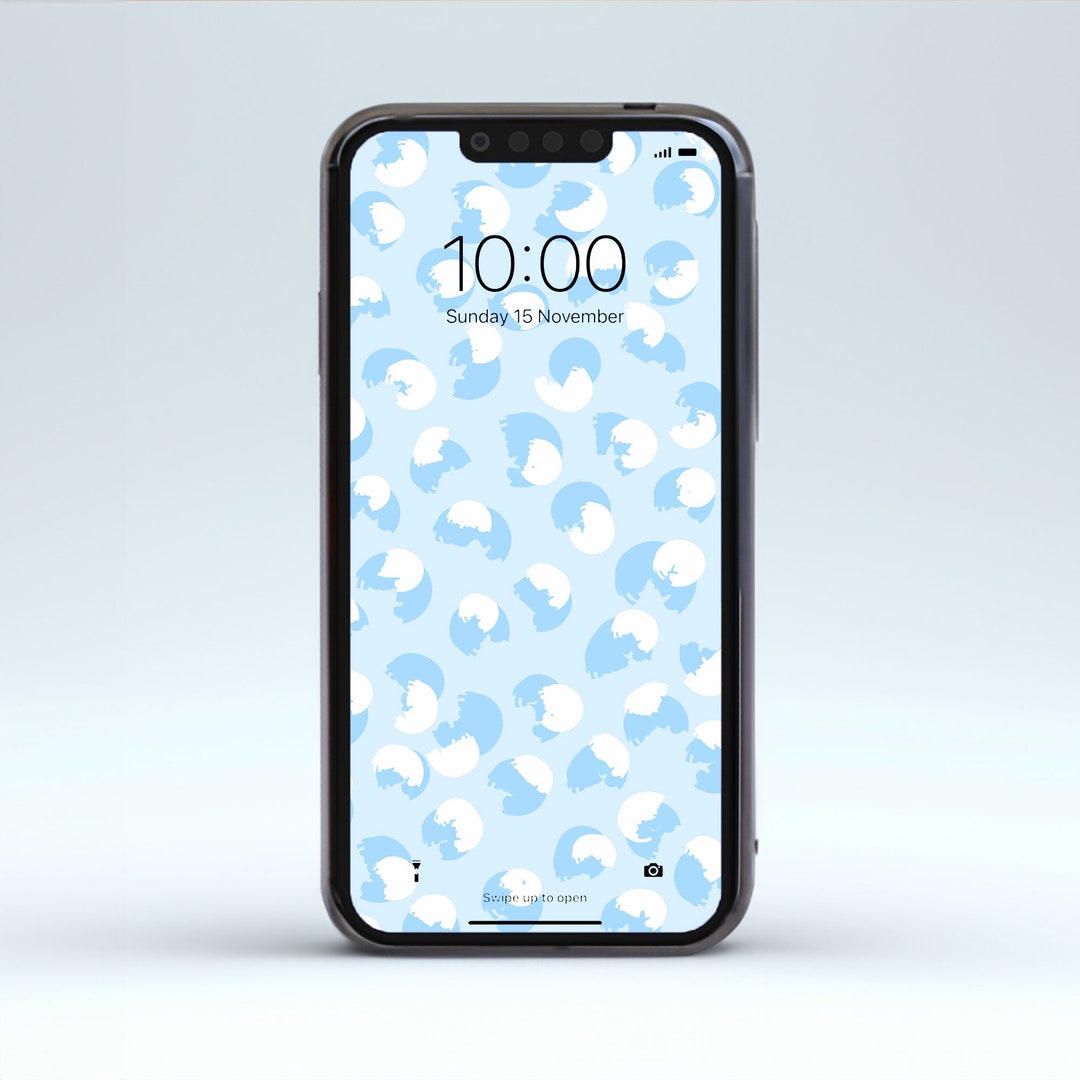 Blue Abstract Phone Background Digital Download, Phone Wallpaper ...