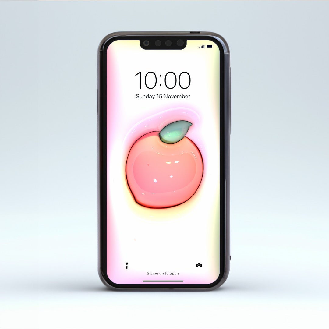 3D Pastel Peach Phone Background Digital Download, Peach Phone ...