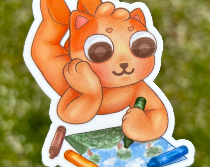 Resin Crayon Cat - Etsy