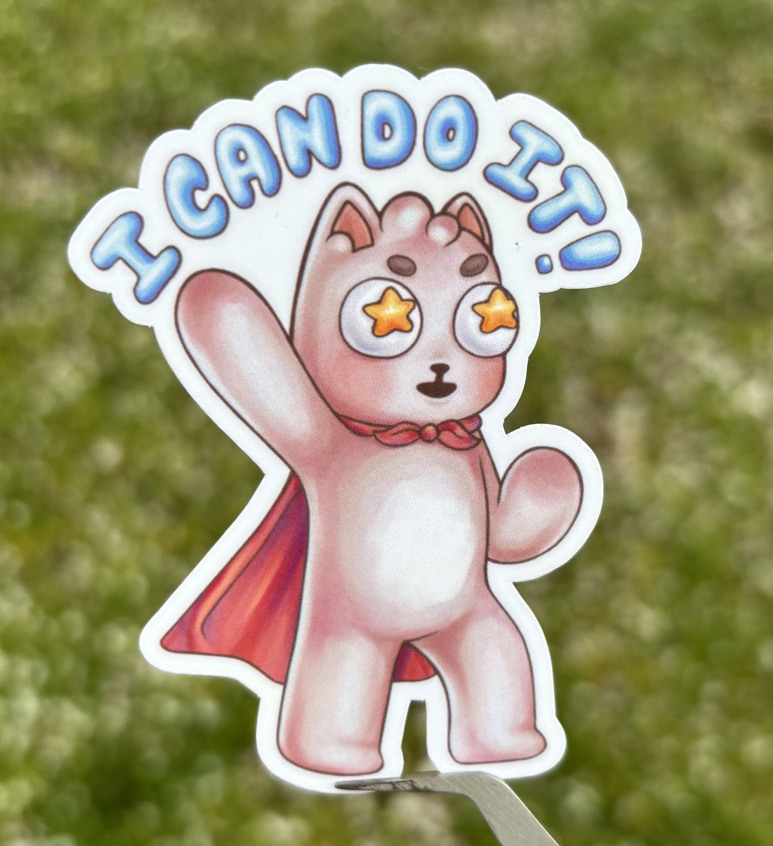 I Can Do It! Cat Sticker | Vinyl Sticker | Laptop Sticker ...