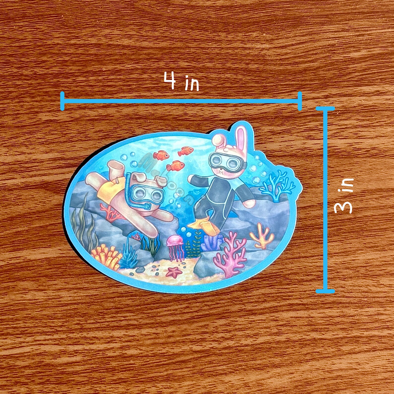 Underwater Deep Dive Holographic Summer Sticker Ocean Sticker - Etsy