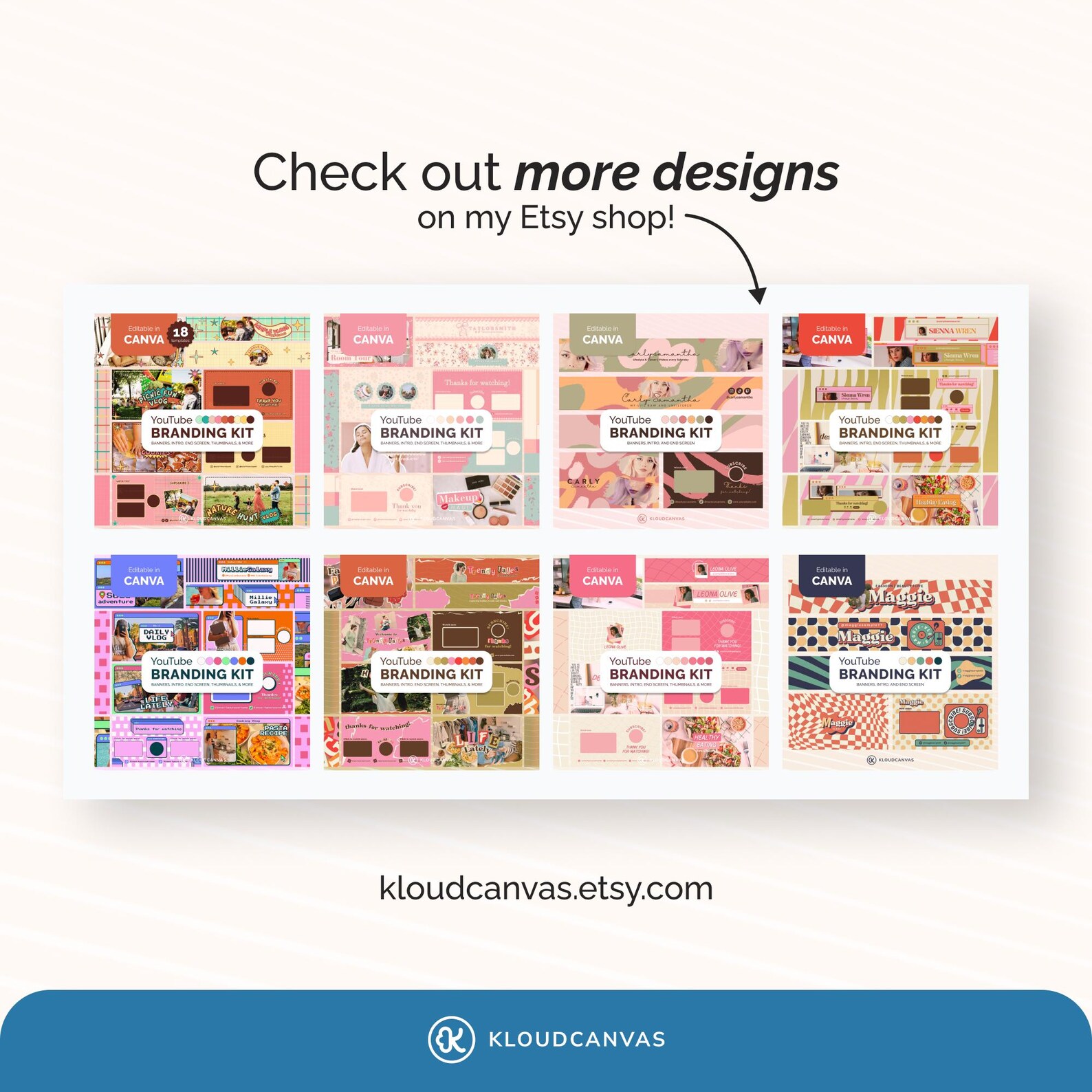Youtube Banner Template, YT Channel Banner Art, Branding Kit for ...