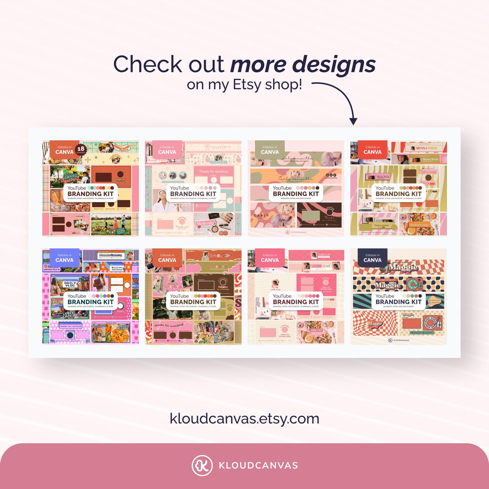 Youtube Branding Kit, Brand Kit for Content Creator, YT Banner Template ...