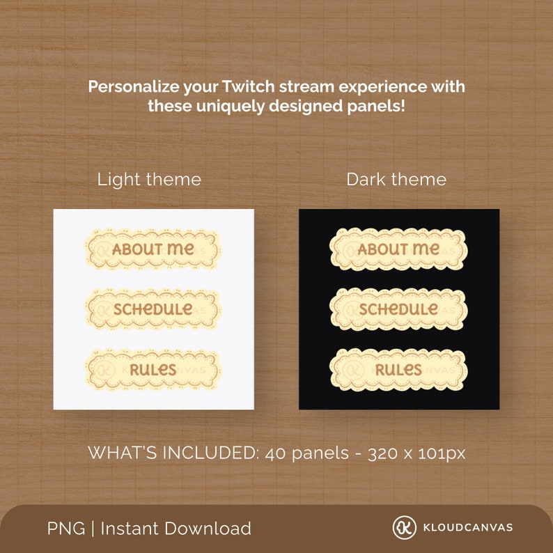 40 Twitch Panels, Simple Dolly Lace Theme, Kawaii Twitch Panels, Stream ...