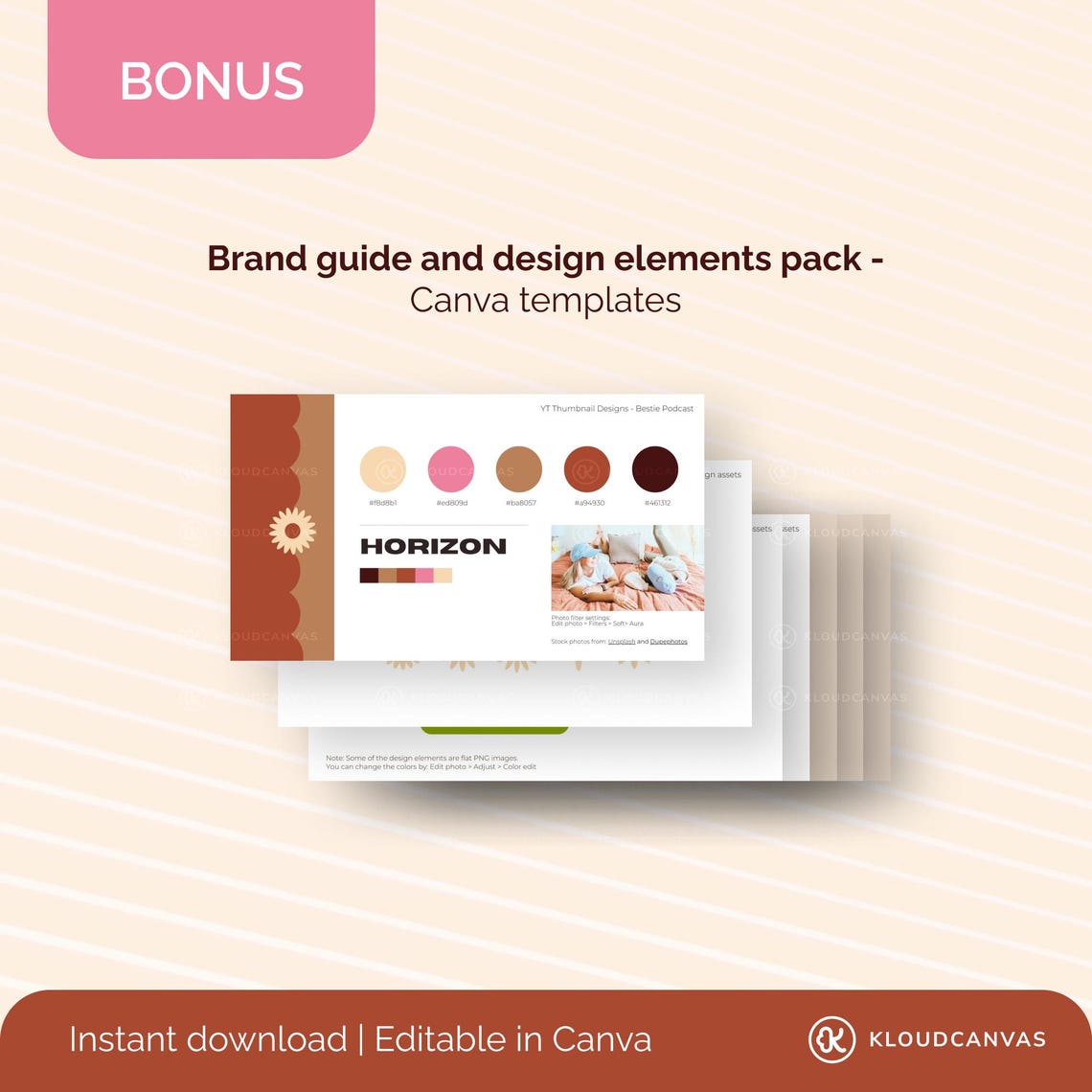 Youtube Thumbnail Template Lifestyle Podcast Episodes, Branding Kit for ...