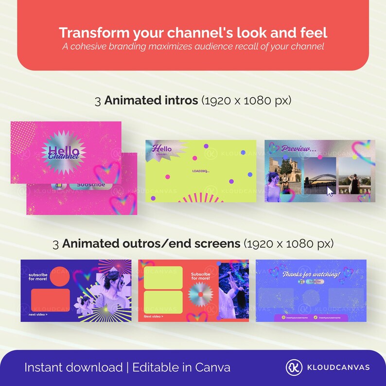 Youtube Branding Kit, Brand Kit for Content Creator, YT Banner Template ...
