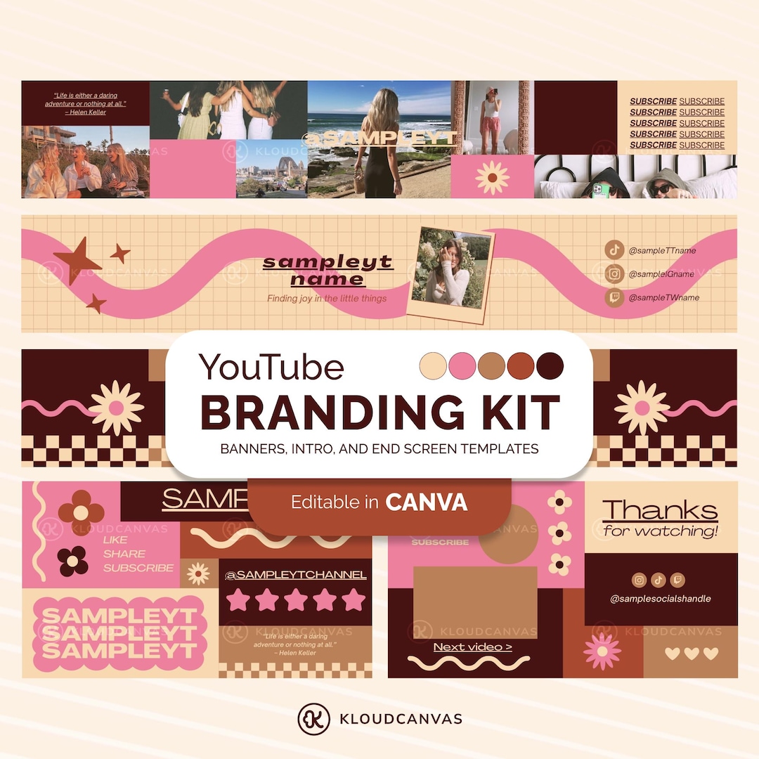 Youtube Branding Kit, Branding Kit for Content Creator, YT Banner ...