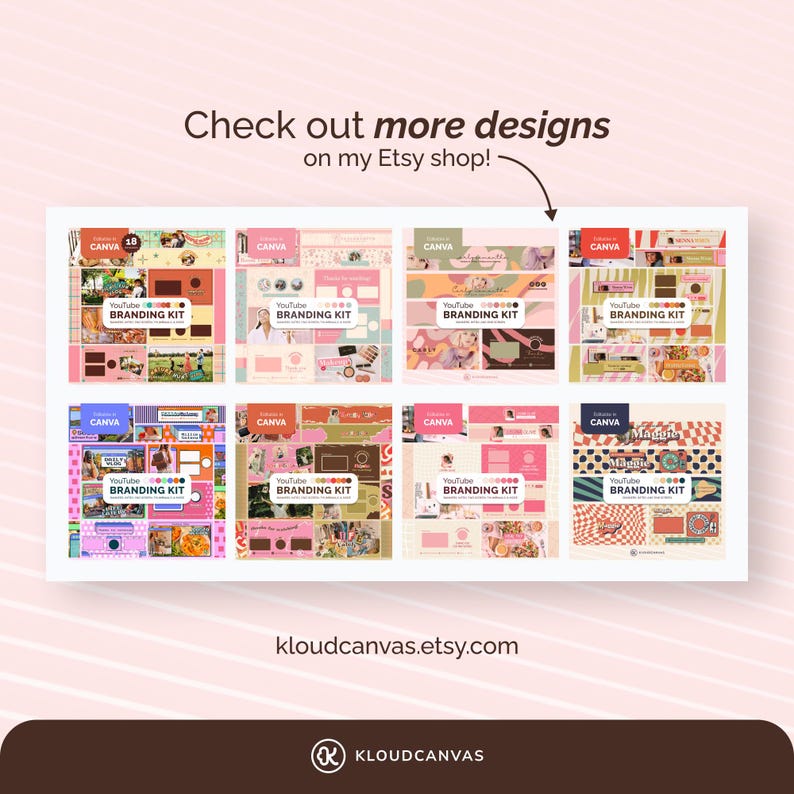 Youtube Thumbnail Template, Branding Kit for Content Creator, Lifestyle ...