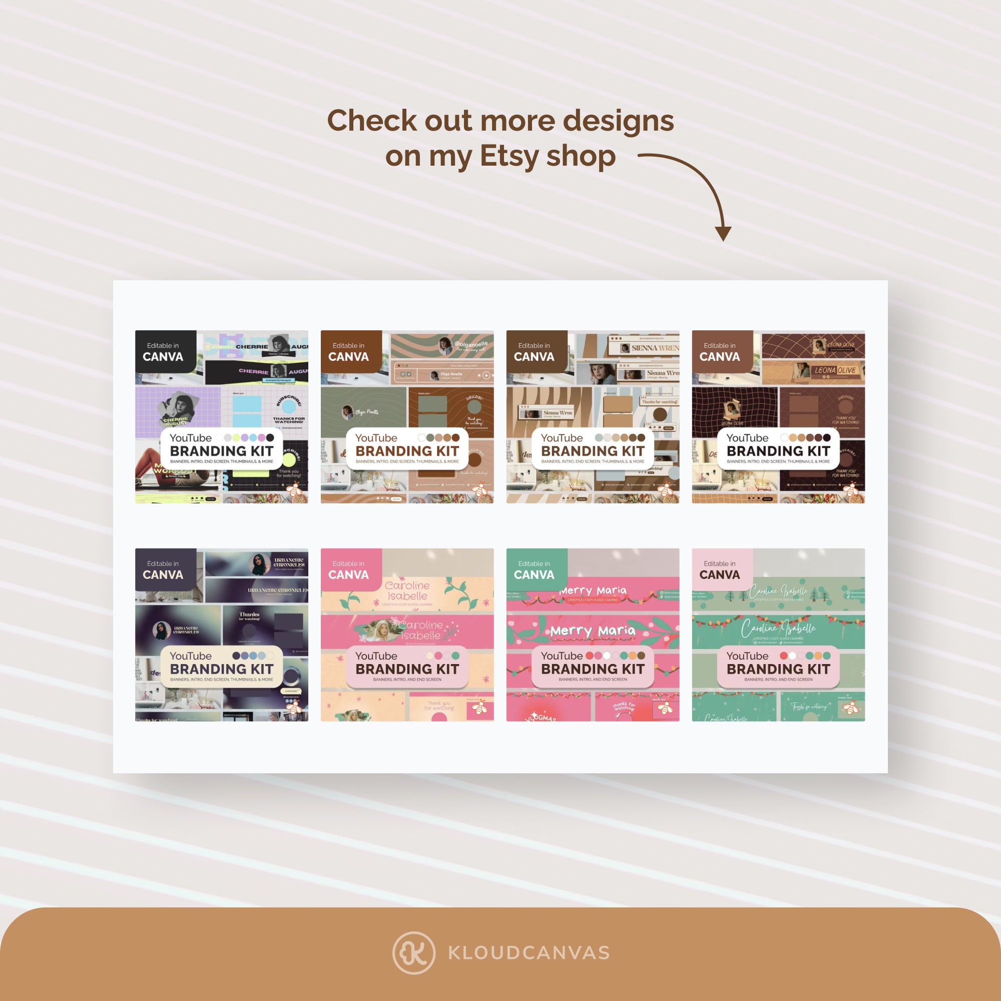 Youtube Banner Template Branding Kit for Content Creator - Etsy