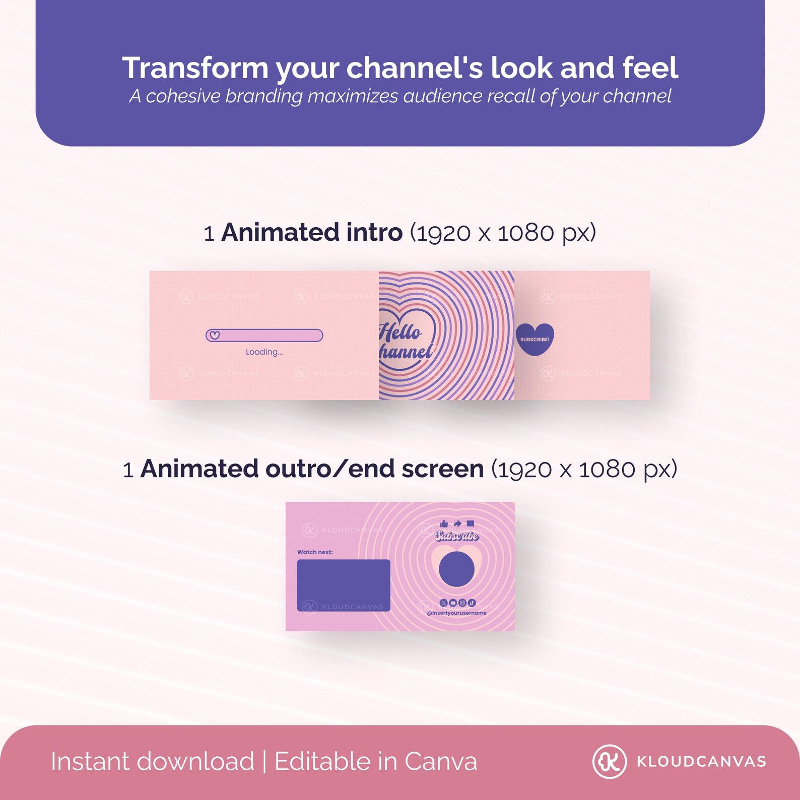 Youtube Branding Kit, Brand Kit for Content Creator, YT Banner Template ...