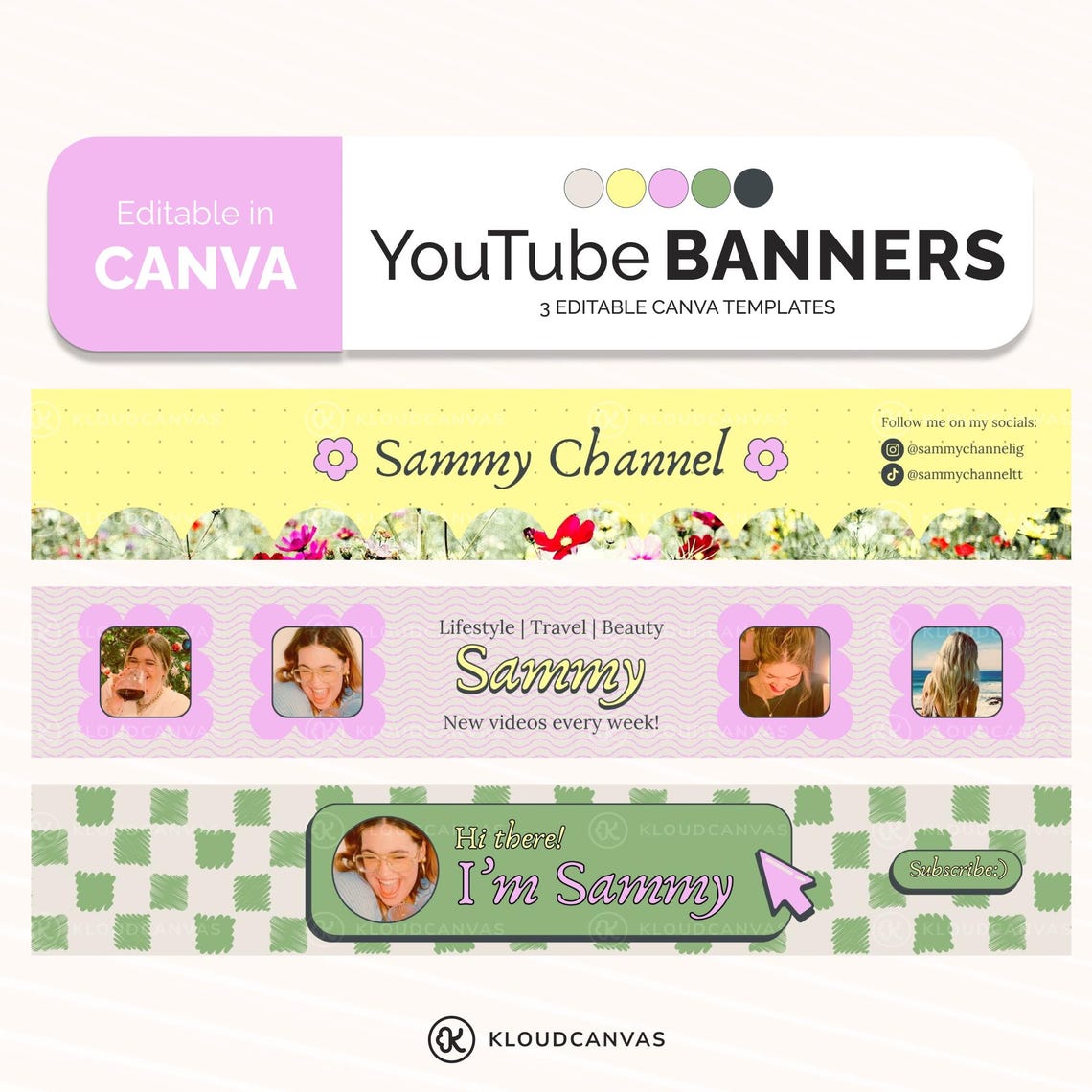 Youtube Banner Template, Trendy Aesthetic YT Channel Banner Art ...