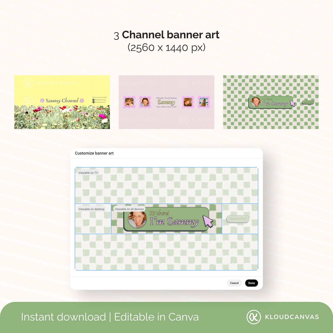 Youtube Banner Template, Trendy Aesthetic YT Channel Banner Art ...
