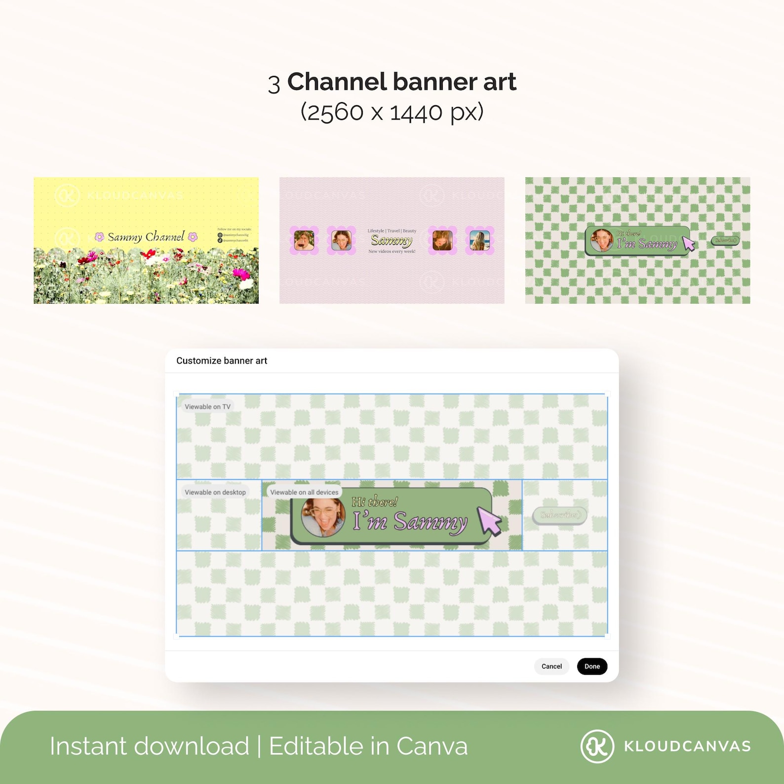 Youtube Banner Template, Trendy Aesthetic YT Channel Banner Art ...