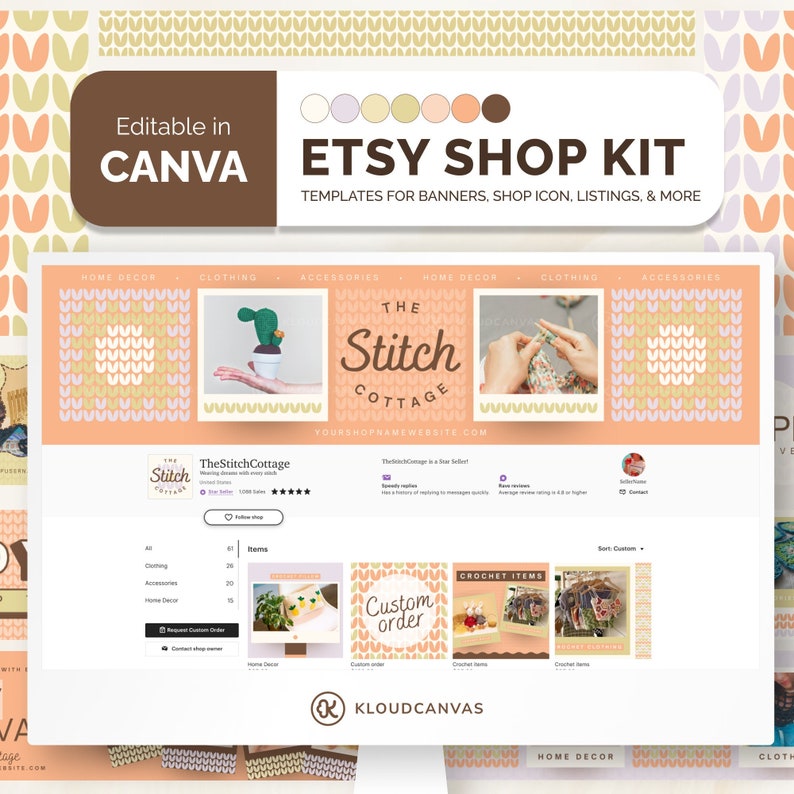 Etsy Shop Kit, Esty Banner Template, Store Listing Mockup, Seller ...