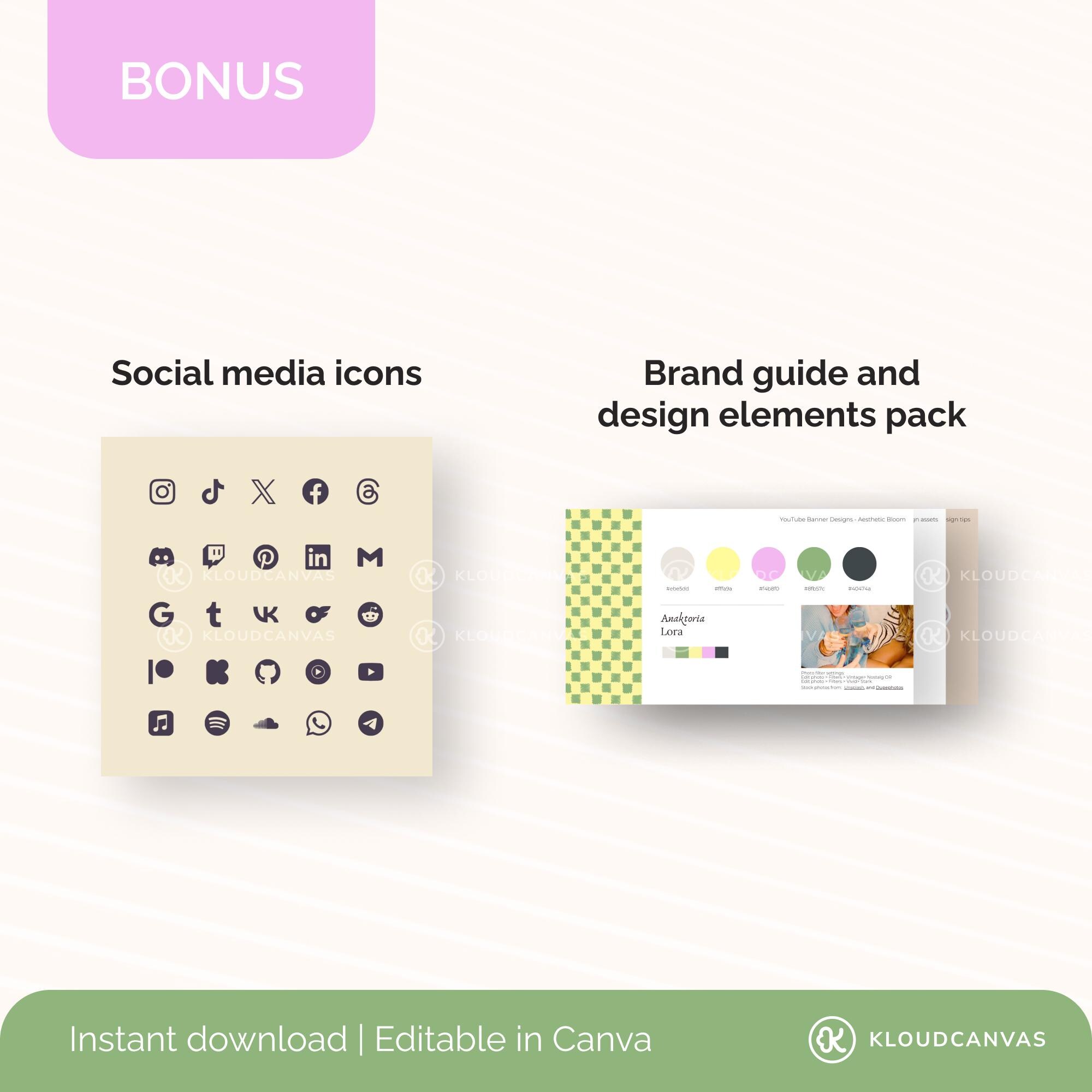 Youtube Banner Template, Trendy Aesthetic YT Channel Banner Art ...