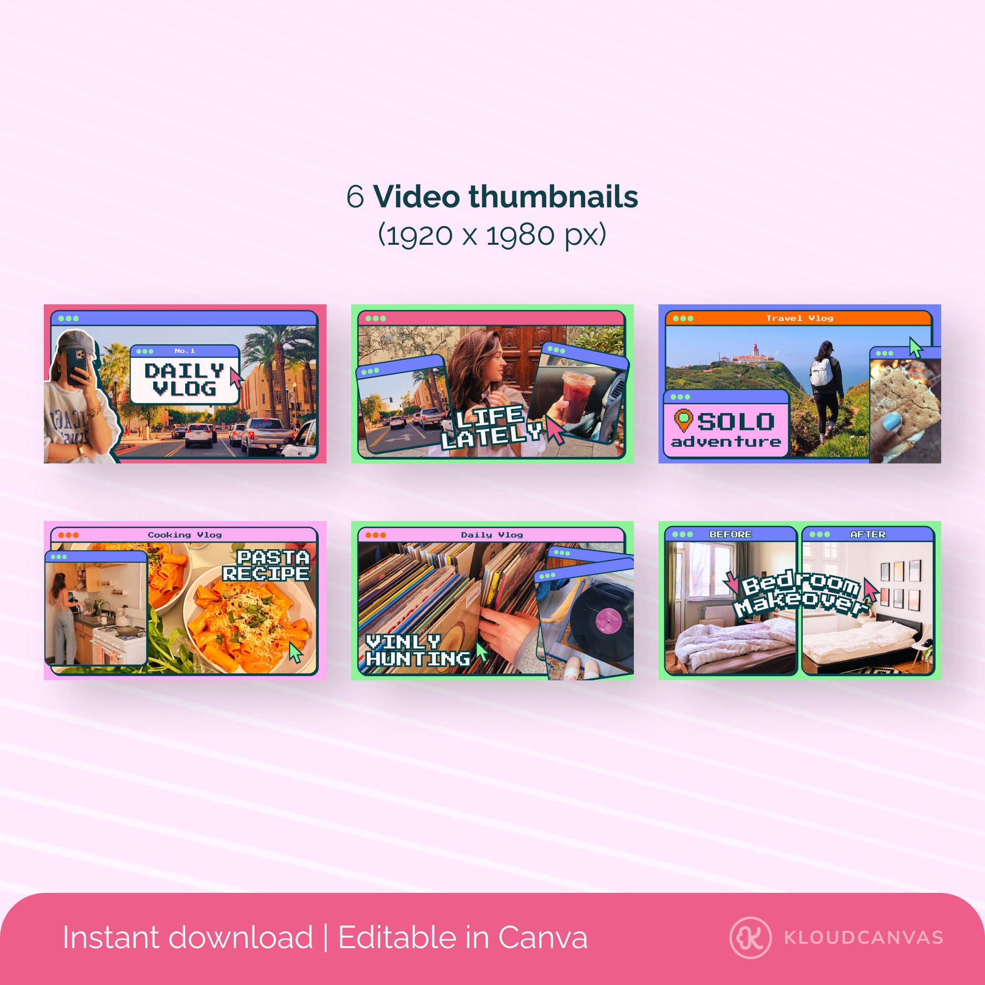 Youtube Branding Kit Bold UI Window Aesthetic, Brand Kit for Content ...