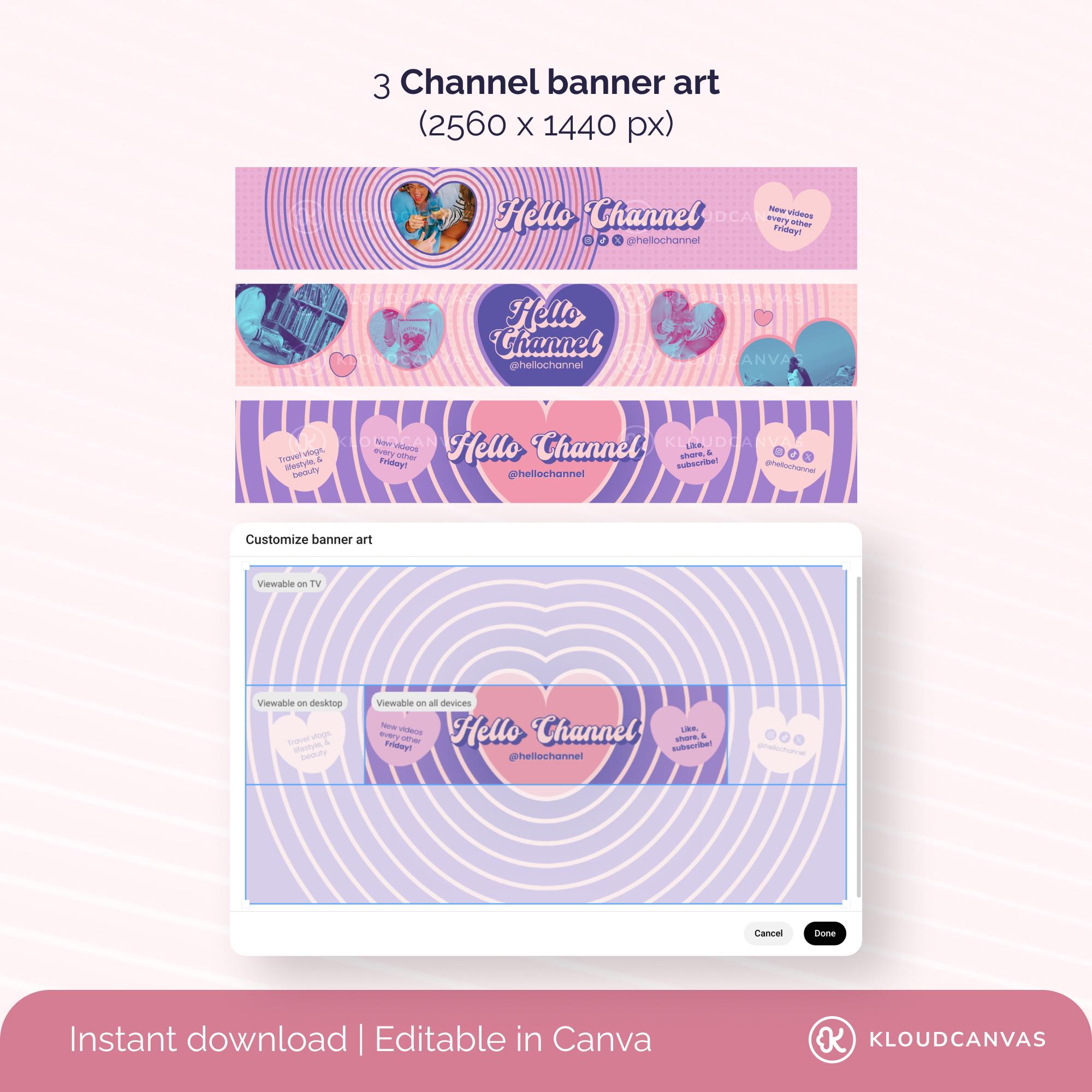 Youtube Branding Kit, Brand Kit for Content Creator, YT Banner Template ...