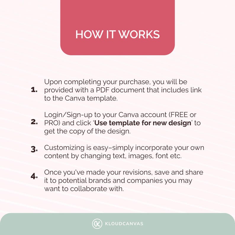 1-page Influencer Media Kit Template for UGC Content Creator, Social Media, Instagram Youtube ...