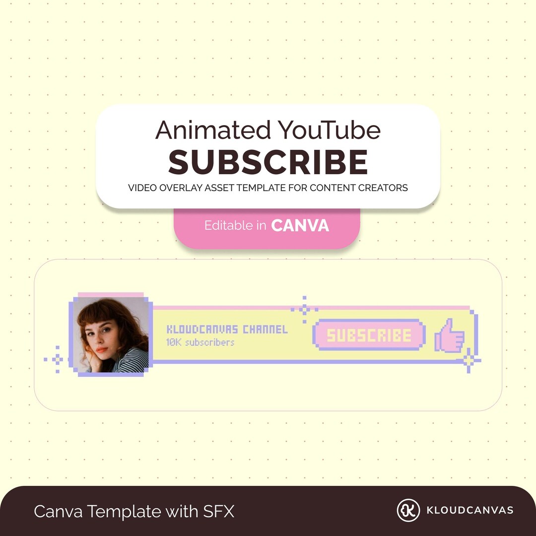 Animated Youtube Subscribe Button, Customizable YT Channel Like and ...