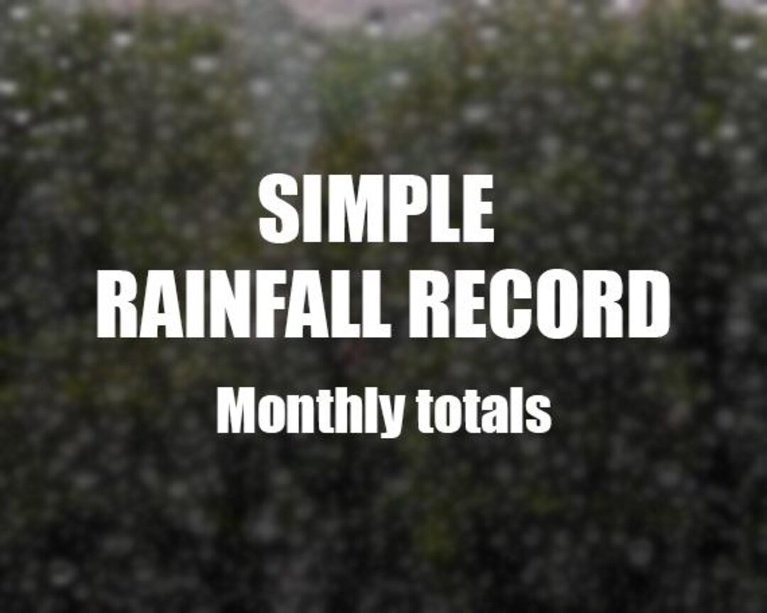 Simple Rainfall Record Printable - Etsy Australia
