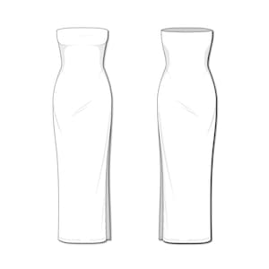 Strapless Bodycon Dress Sewing Pattern: Mini/midi/maxi (PDF Pattern) - Etsy